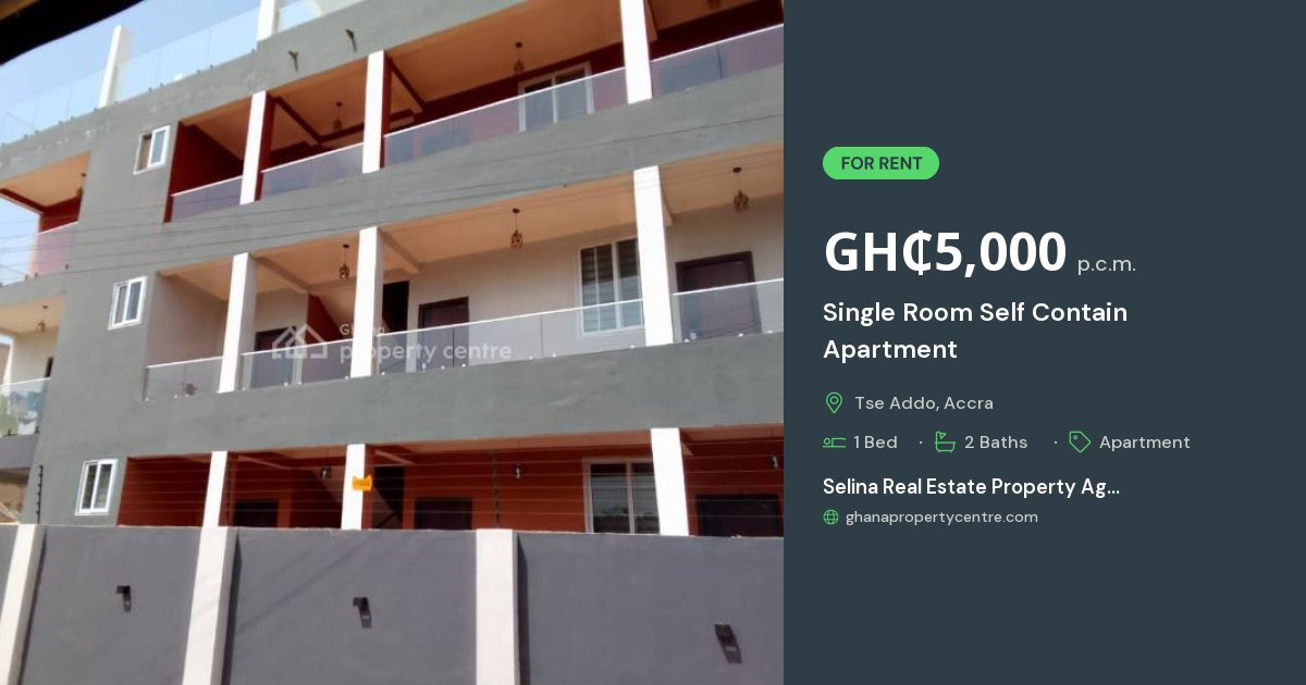 For Rent: Single Room Self Contain Apartment, Tse Addo Roundabout, Tse ...