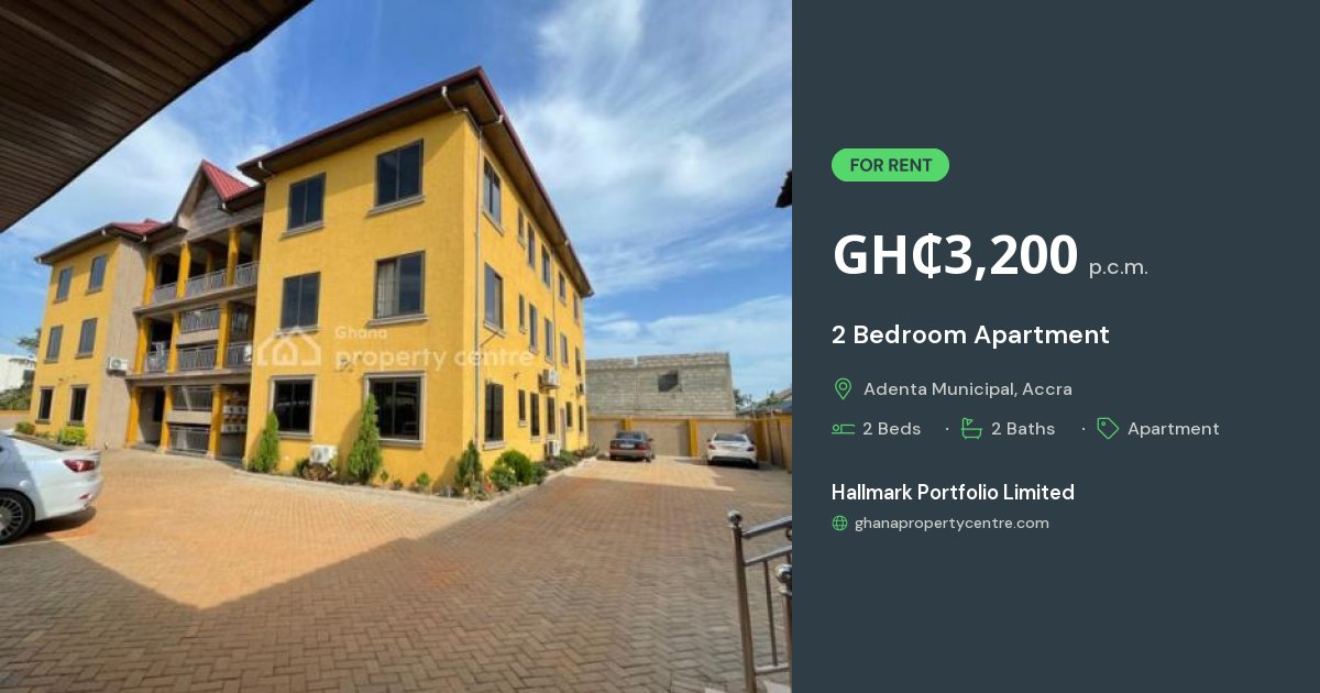 For Rent: 2 Bedroom Apartment, Housing Down, Adenta Municipal, Accra ...