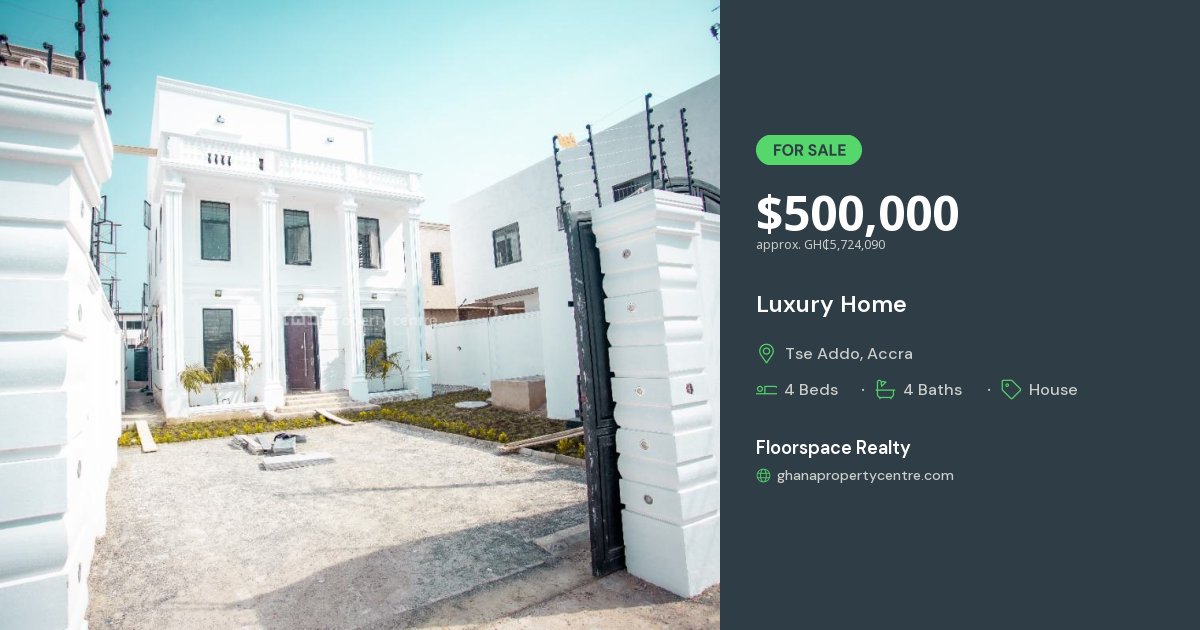 For Sale: Luxury Home , Burma Hills, Tse Addo, Accra | 4 Beds, 4 Baths ...