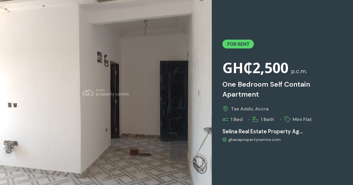 For Rent: One Bedroom Self Contain Apartment, Tse Addo Roundabout, Tse ...