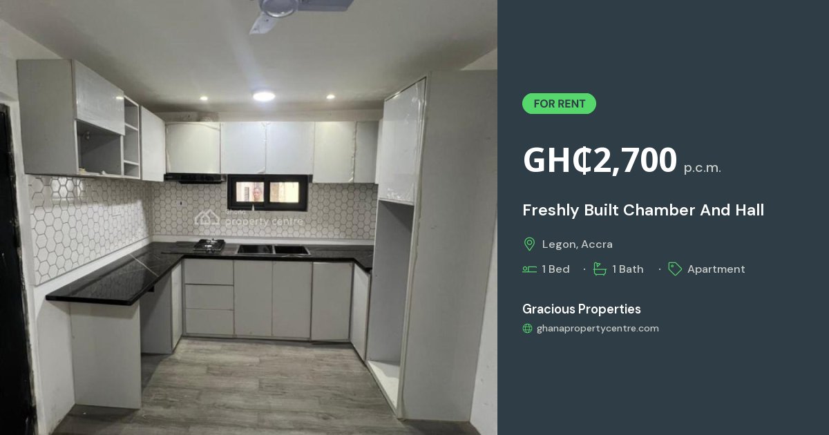 For Rent: Freshly Built Chamber And Hall, Upsa, Legon, Accra | 1 Beds ...