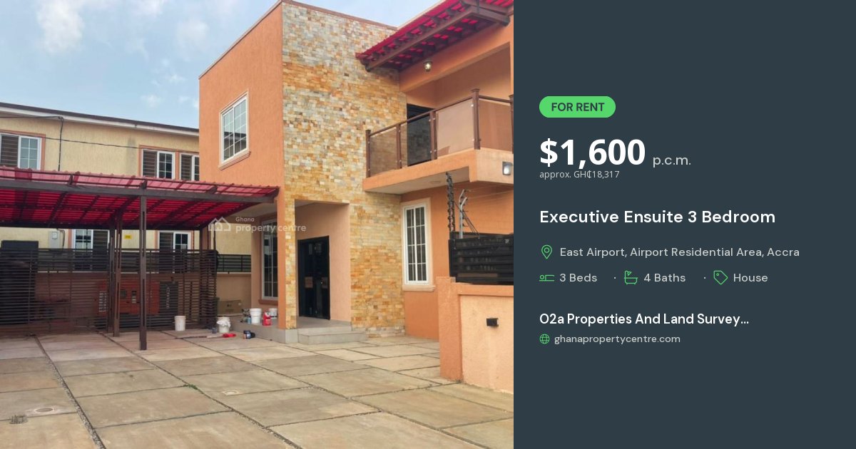 For Rent: Executive Ensuite 3 Bedroom, East Airport, Airport ...