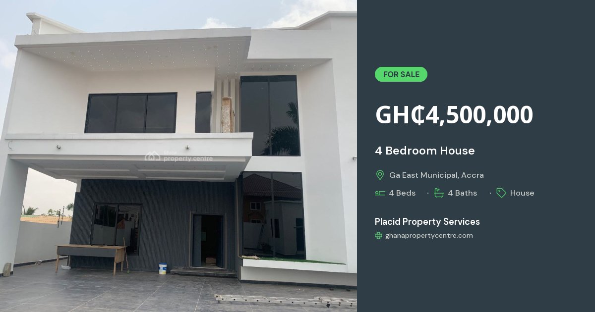 For Sale: 4 Bedroom House, Ashongman Estate, Ga East Municipal, Accra ...