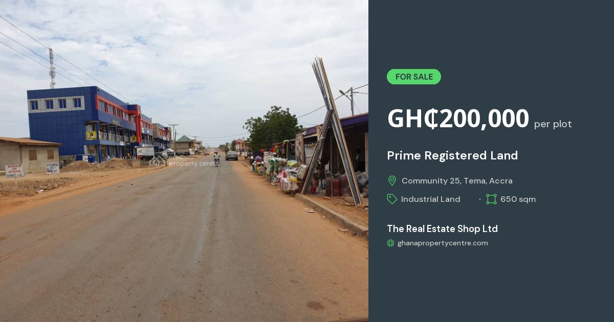 For Sale: Prime Registered Land, Devtraco Court, Community 25, Tema ...