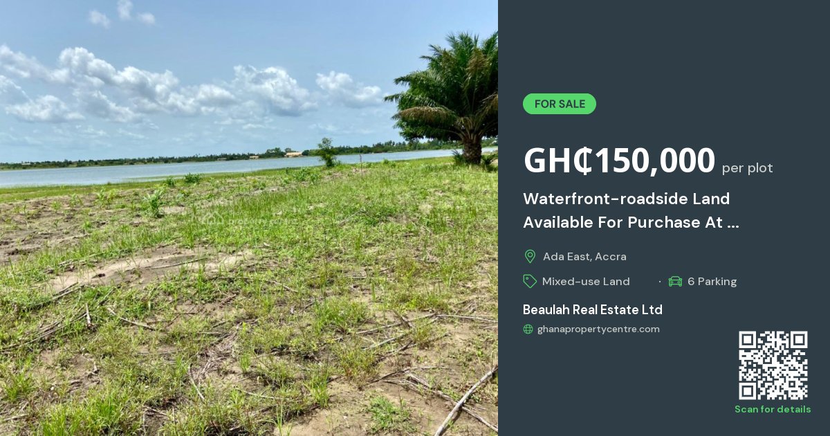 For Sale: Waterfront-roadside Land Available For Purchase At Ada ...