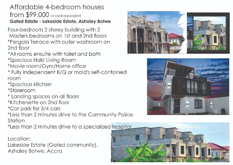 For Sale: 4 Bedroom Ensuite, Lakeside Estate, Botwe, Ashaley Botwe ...